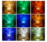 LED Water Ripple Lamp: Tranquil 16-Color Display | Remote Control