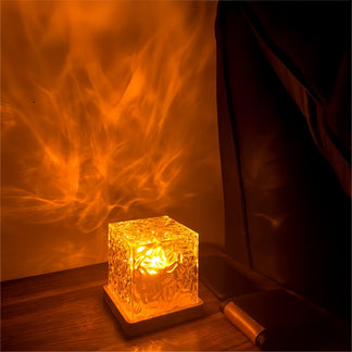 LED Water Ripple Lamp: Tranquil 16-Color Display | Remote Control
